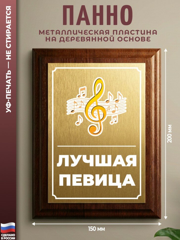 Настенный диплом "Лучшая певица"