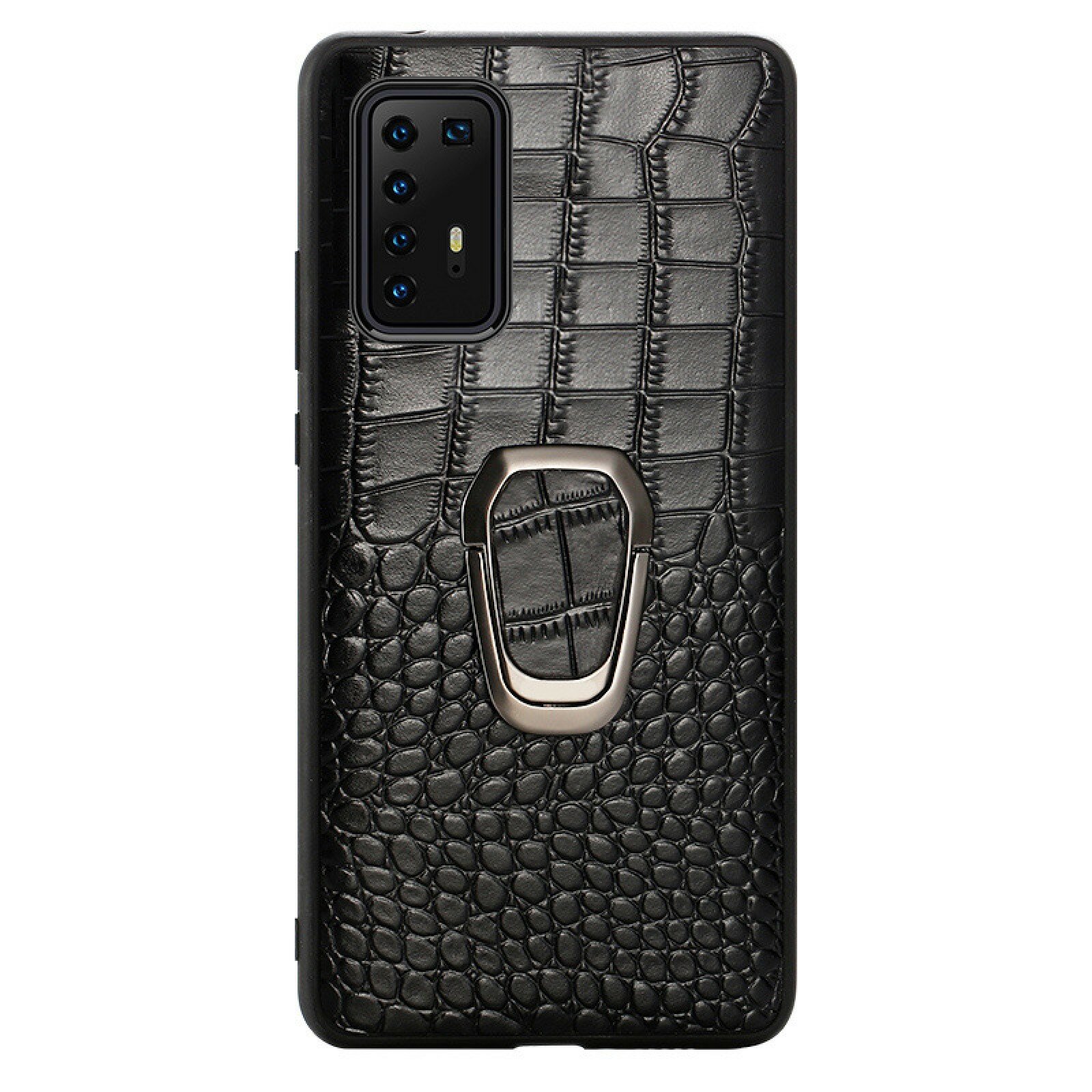 Чехол-накладка-бампер MyPads Premium для Huawei P40 Pro из натуральной кожи с тиснением крокодила