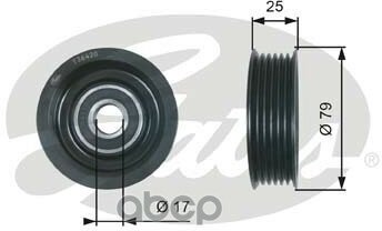 Ролик приводного ремня MAZDA 2/3 1.3i - 1.6i ZJ07/ZY05/Z601/Z627 03> Gates арт. T36420