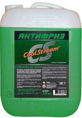 COOLSTREAM CS-010703-GR Антифриз COOLSTREAM Optima зеленый G11 10л