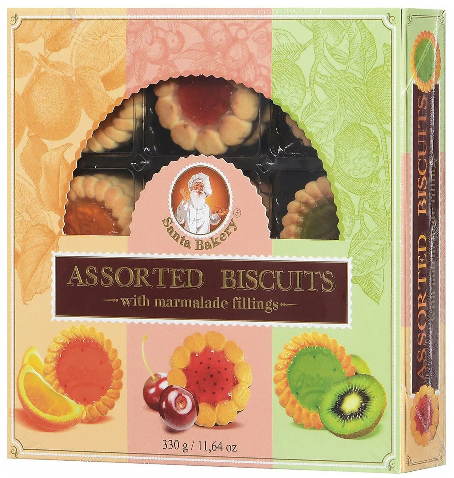 Печенье бискотти "Santa Bakery", ассорти с мармеладными начинками, 330 г