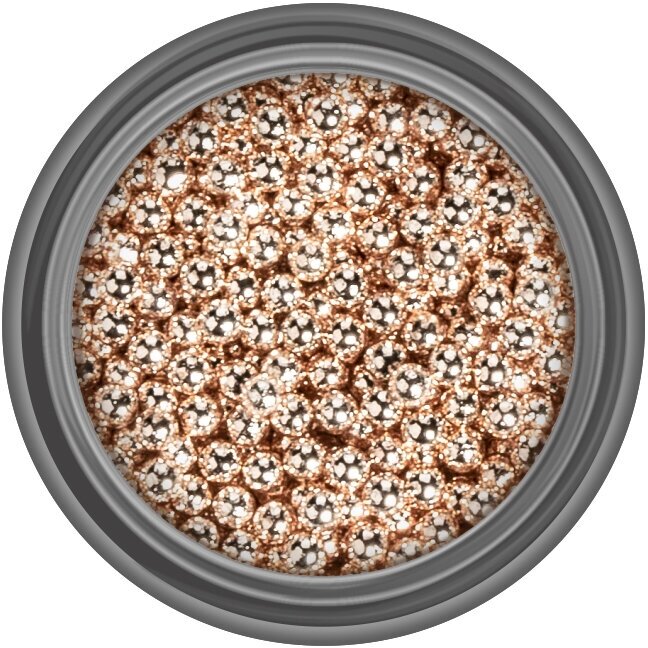 Nail Club professional Бульонки металлические для дизайна ногтей, цвет розовое золото Art.058 B ( 1.5 мм )