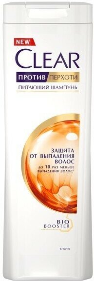 Набор из 3 штук Шампунь против перхоти Clear Защита от выпадения волос 400мл