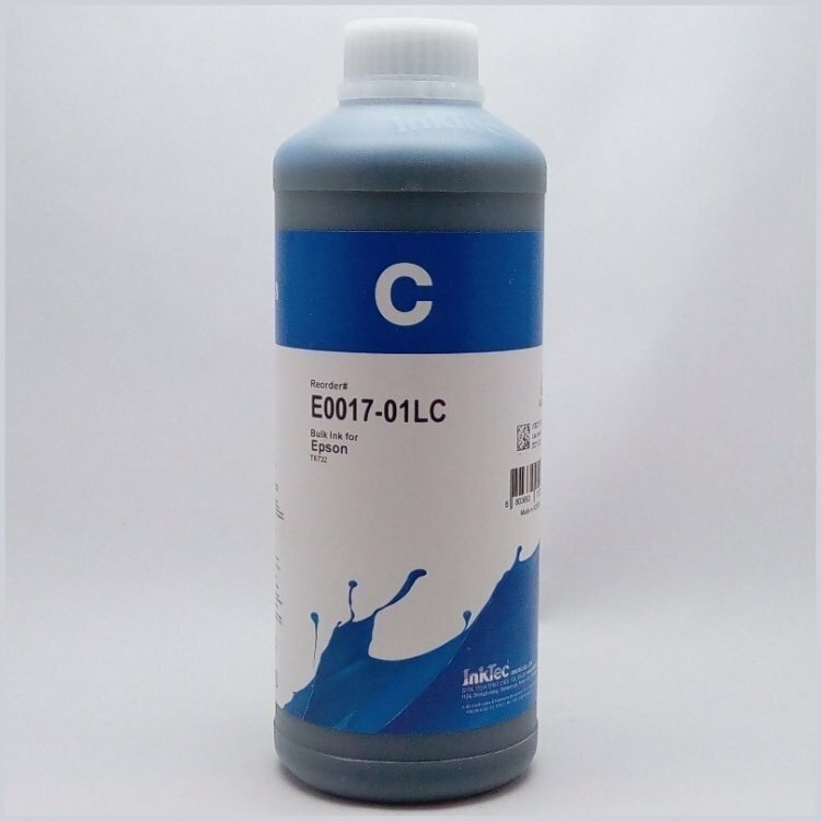 Чернила Epson L805, L850, L1800 (InkTec) E0017-01LC Cyan (1000мл) водорастворимые