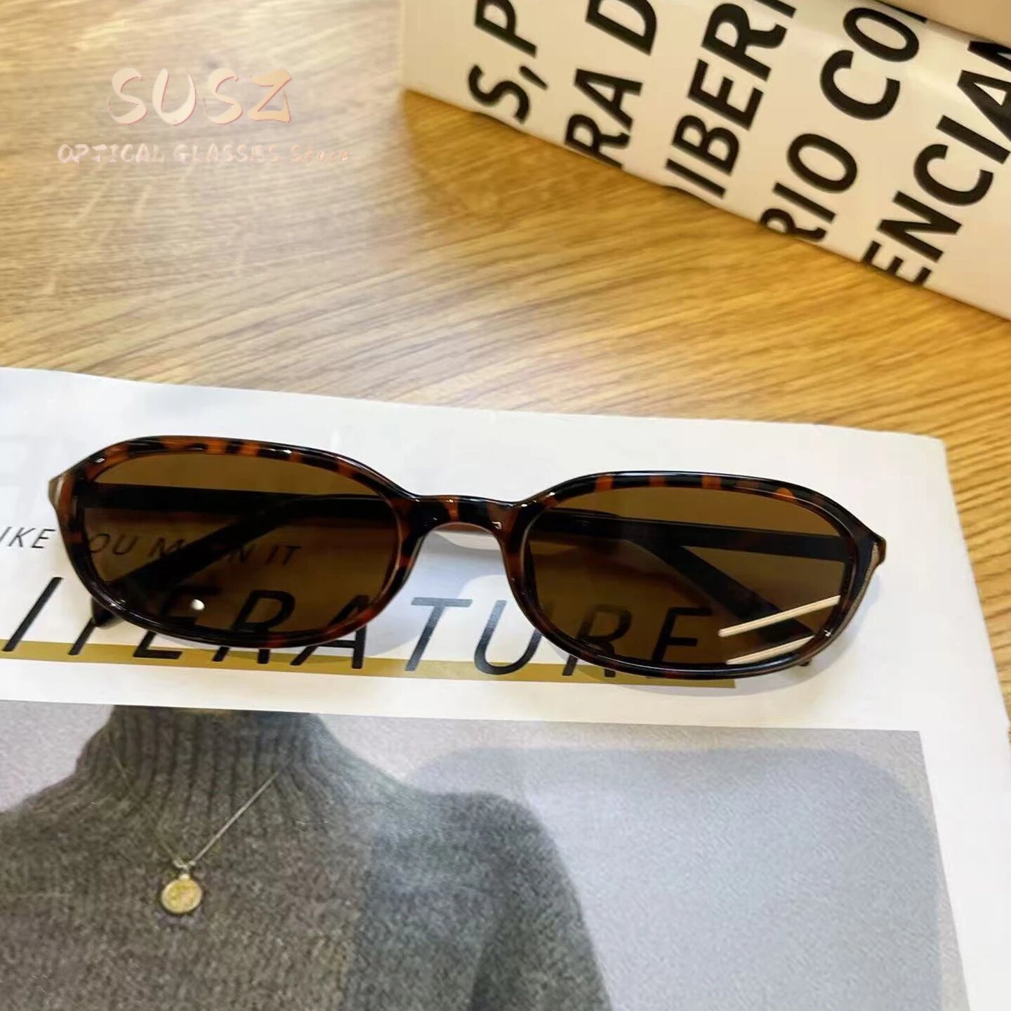 SUSZ Ultralight TR90 овальные очки для чтения с защитой от синего света C5-Leopard Sunglasse, -1.50