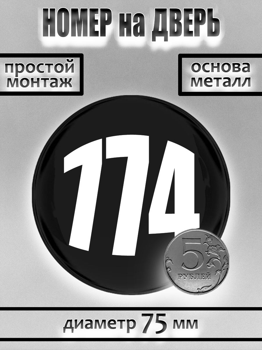 Номер на дверь квартиры/ Цифра на дверь. Номер 774