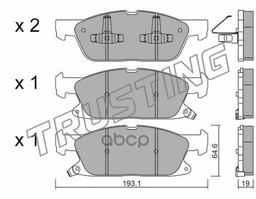 К-т дисков. тормоз. колодок Trusting арт. 11170