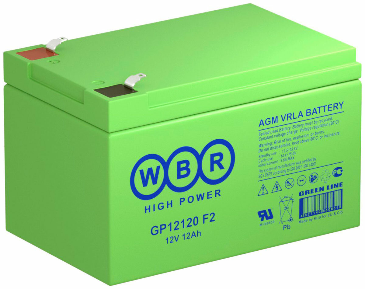 Аккумуляторная батарея для ИБП WBR GP12120 F2 (12В 12Ач)