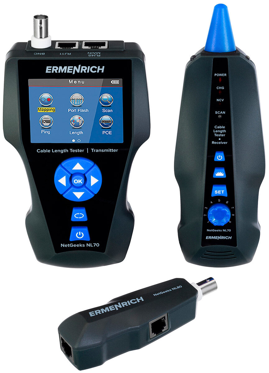 Измеритель длины кабеля Ermenrich NetGeeks NL80