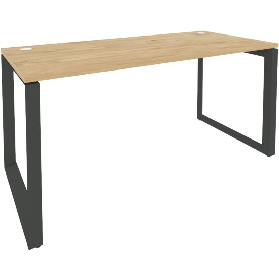 Стол рабочий Riva CHAIR на О-образном м/к O. MO-SP-4.7 Тиквуд светлый/Антрацит металл 1580*720*750 Onix
