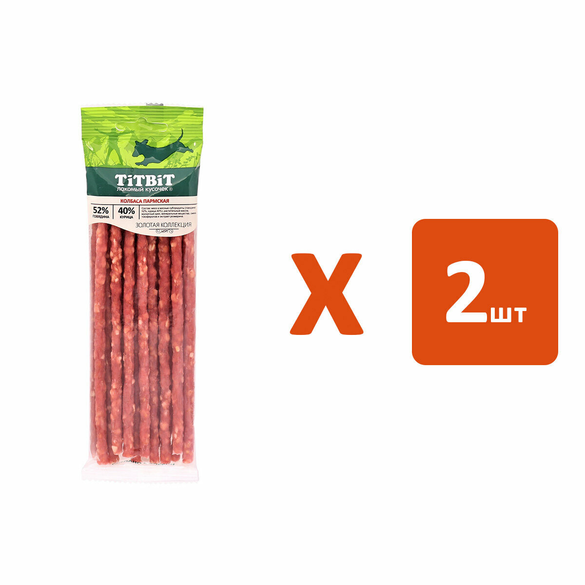 Лакомство TIT BIT золотая коллекция для собак колбаса Пармская (80 гр х 2 шт)