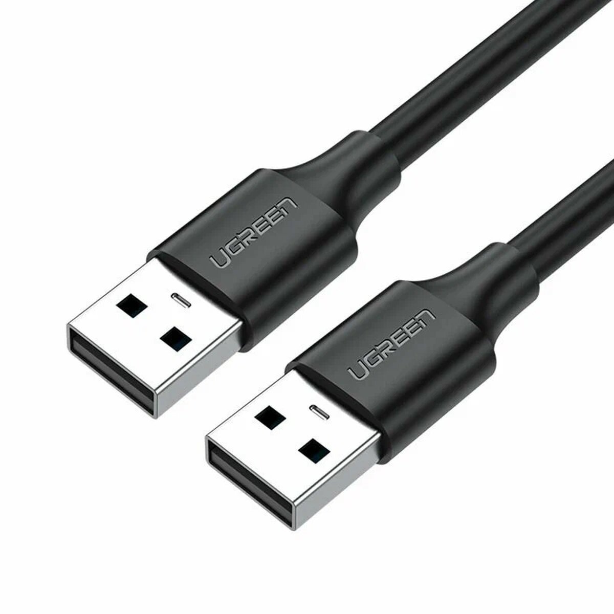 Кабель UGREEN US102 (10311) USB 2.0 A Male to A Male Cable. Длина 2 м. Цвет: черный