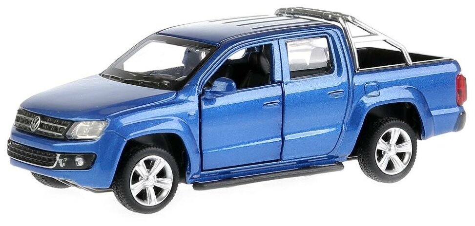 Модель Инерционная Технопарк Volkswagen Amarok (11см, металл, открываются двери, синий, в коробке)