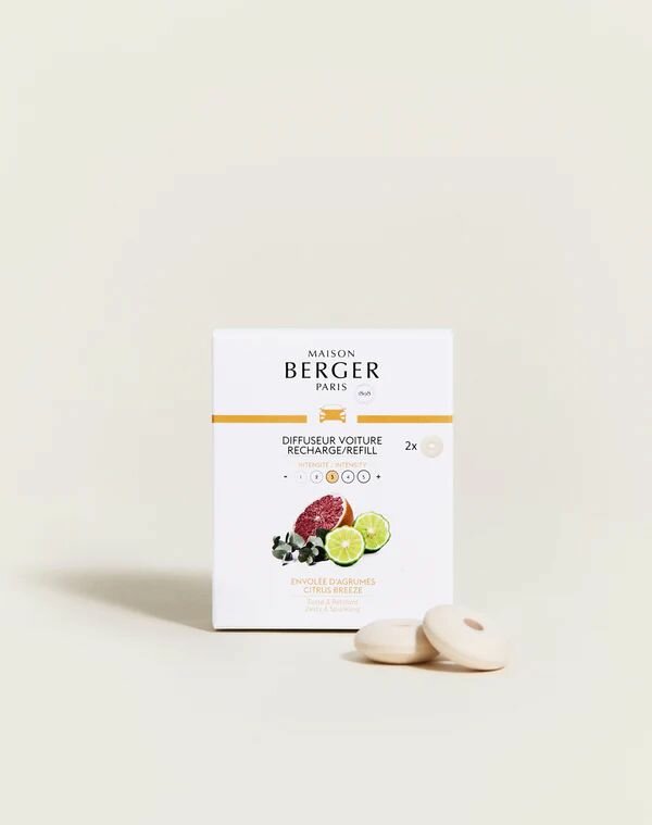 Сменные блоки для автомобильного ароматизатора Maison Berger Envolee d'Agrumes с пикантными цитрусовыми нотами