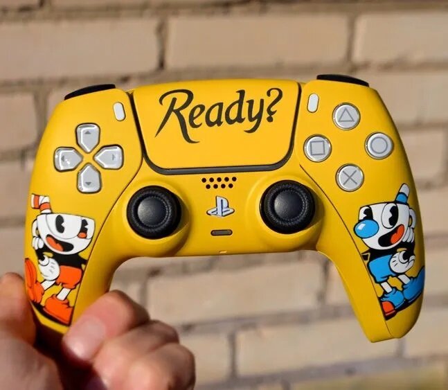 Беспроводной контроллер DualSense Кастомизированный для PS5 PlayStation 5 Cuphead