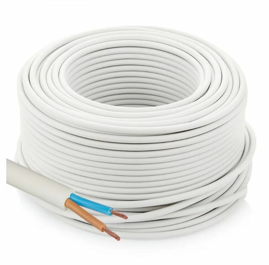 Провод Лептон ПВС, многожильный, медный, 2х1.5 мм², 100 метров