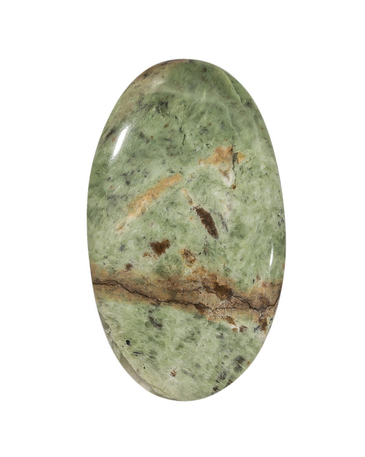 Кабошон Хромдиопсид, размер: 55х32х4 мм, натуральный минерал.