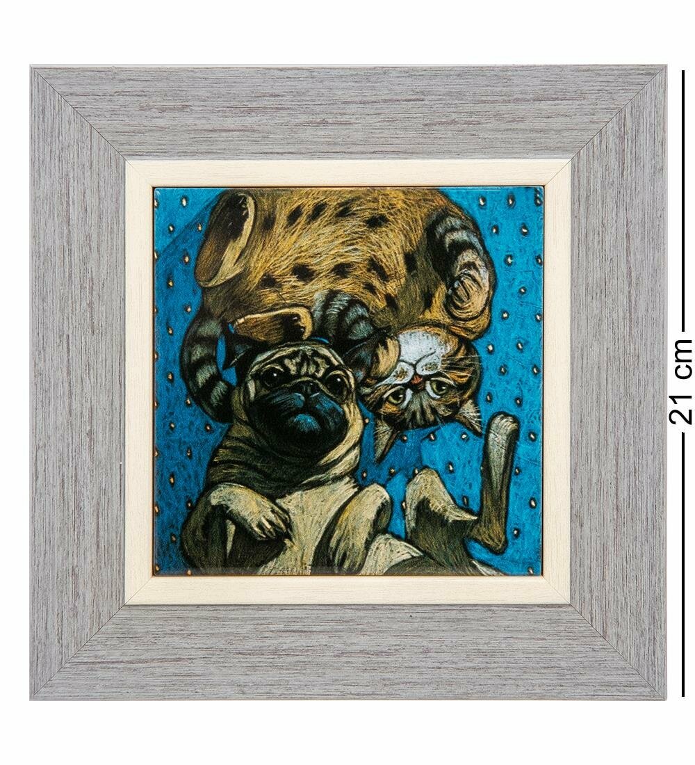 Панно керамическое Инь и Янь 10х10 A2147940 Artangels, Керамика, пластиковая рамка