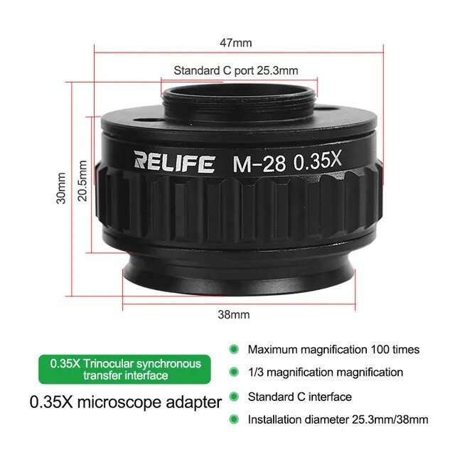 Переходник под цифровую камеру Relife M-28 0.35X для микроскопов