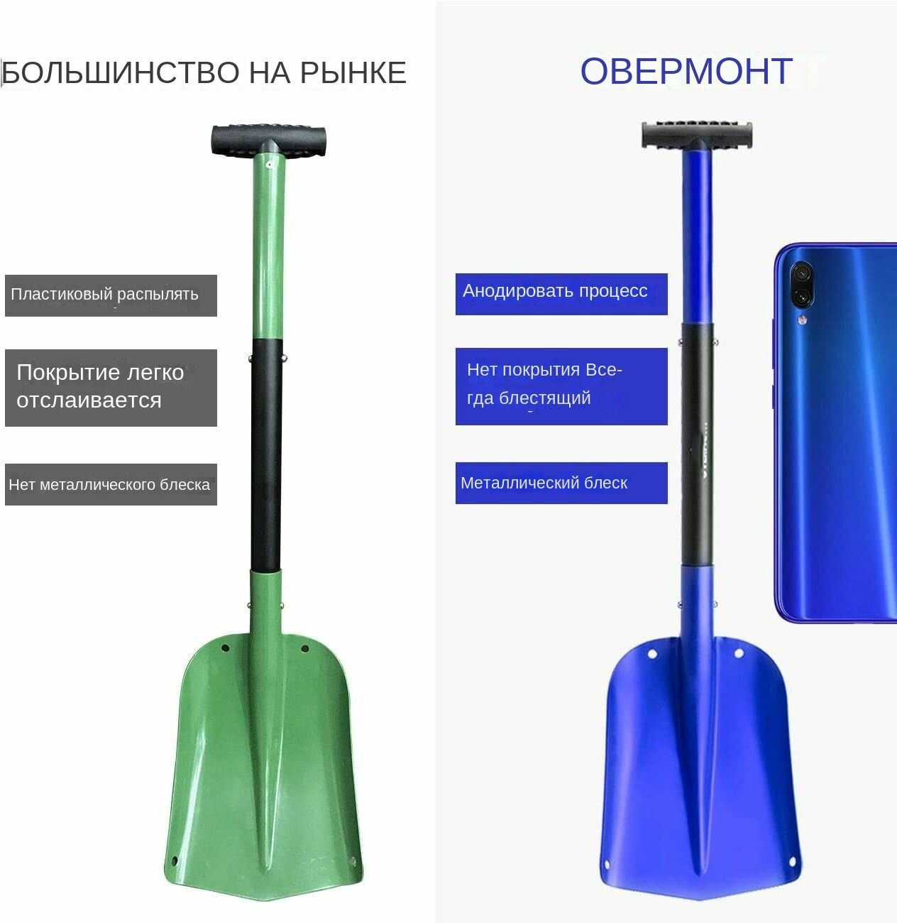 Лопата для уборки снега эргономичная