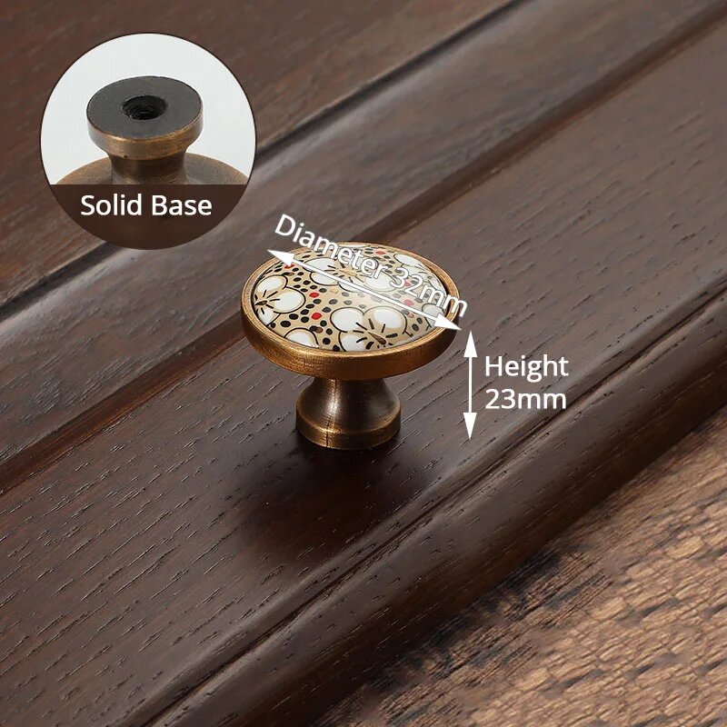 Ручки для шкафов NAIERDI бронзовые керамические, Handle-1105FG