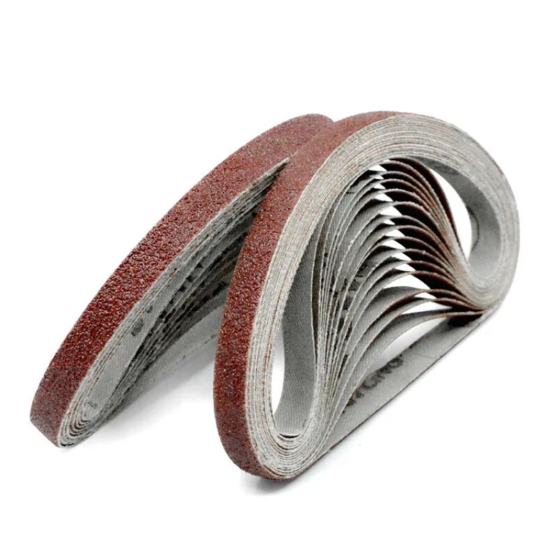 Шлифовальные ленты FNICEL 10 шт, коричневые, глинозем, 60-1000 грит 10pcs 10mm x 330mm, 40 Grit
