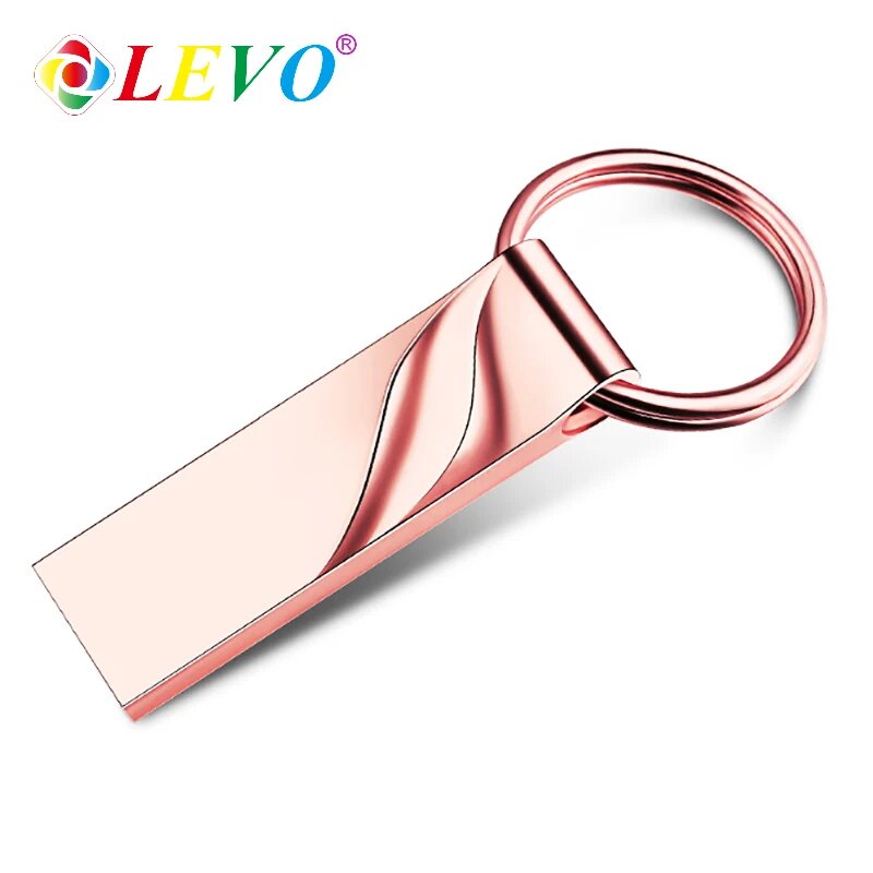 Металлическая USB-флешка 4 ГБ, 8 ГБ, 16 ГБ, 32 ГБ, 64 ГБ, 128 ГБ, флэш-накопитель USB 32 ГБ, Pink