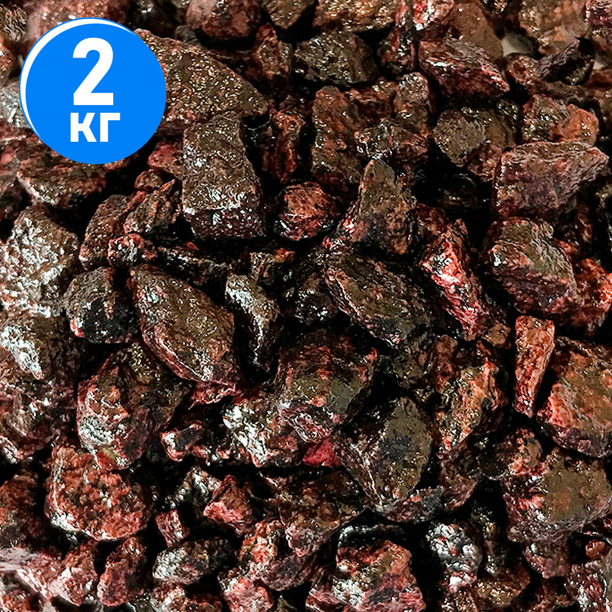 Натуральный грунт для кактусов, суккулентов и растений Zoo One "Яшма", природный, фракция 5-10 мм, 2 кг