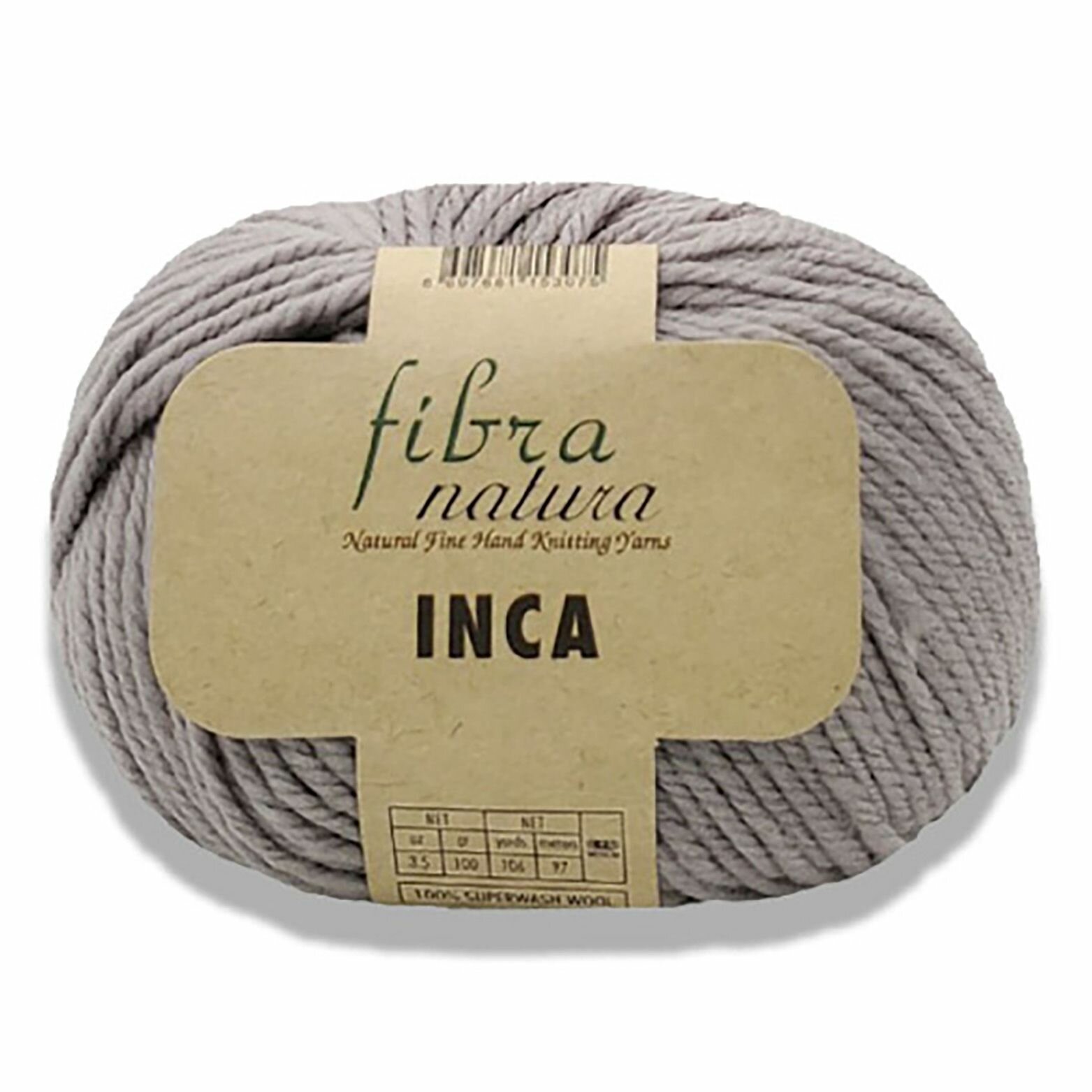 5 Мотков, Fibra Natura INCA, 100% Шерсть супервош / 100 гр. - 97 м, Цвет-43030