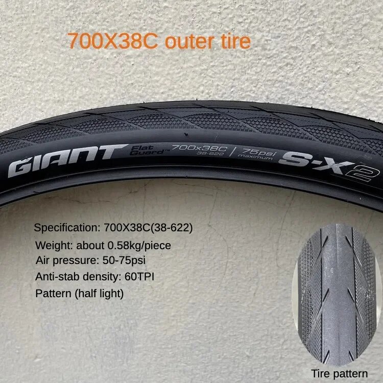 Giant Escape внутренняя и внешняя шина 700cx38/32/28/25 Черный, 700x38C