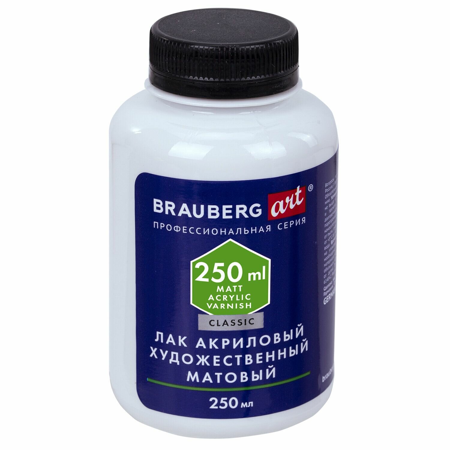 Лак акриловый Brauberg художественный, универсальный, в бутылке, 250 мл, Art Classic