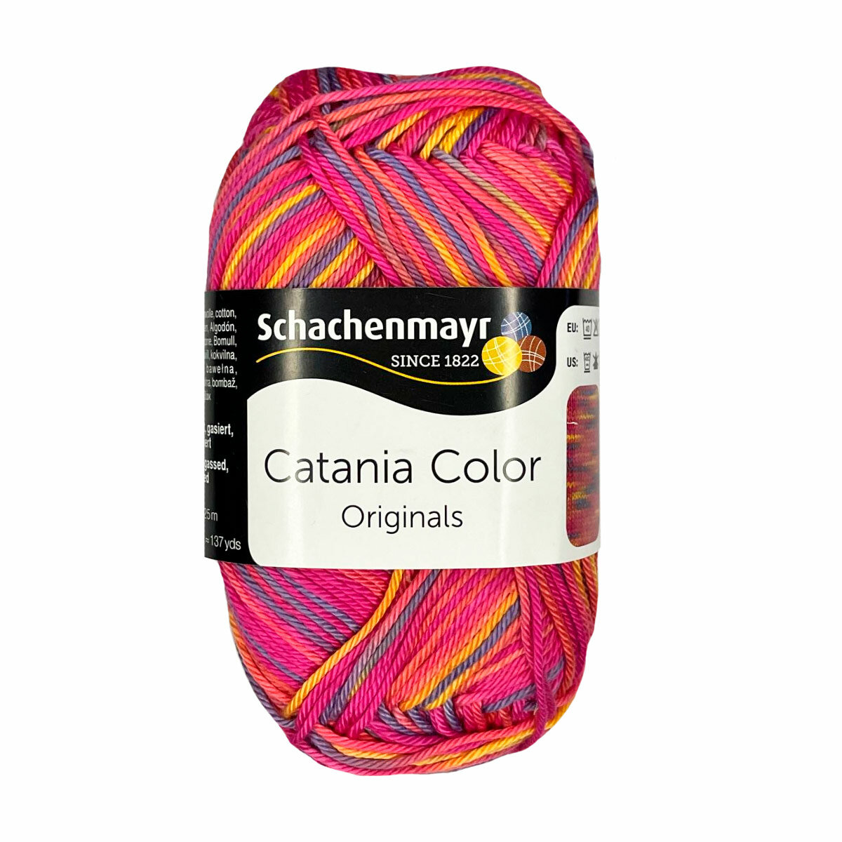 Catania Color /Катания Колор/ пряжа Schachenmayr original, MEZ, 9801780 (00205, esprit color (цвет остроумия), желтый\оранжевый\красный)
