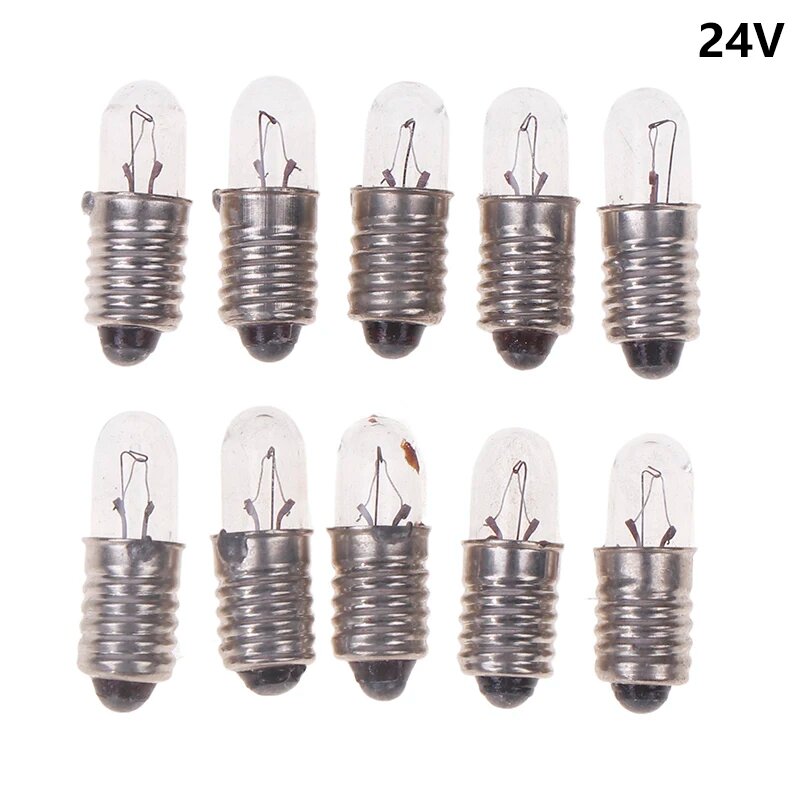 HELTC Светодиодные лампочки E5 6.3В 12В 24В 0.1А 10шт