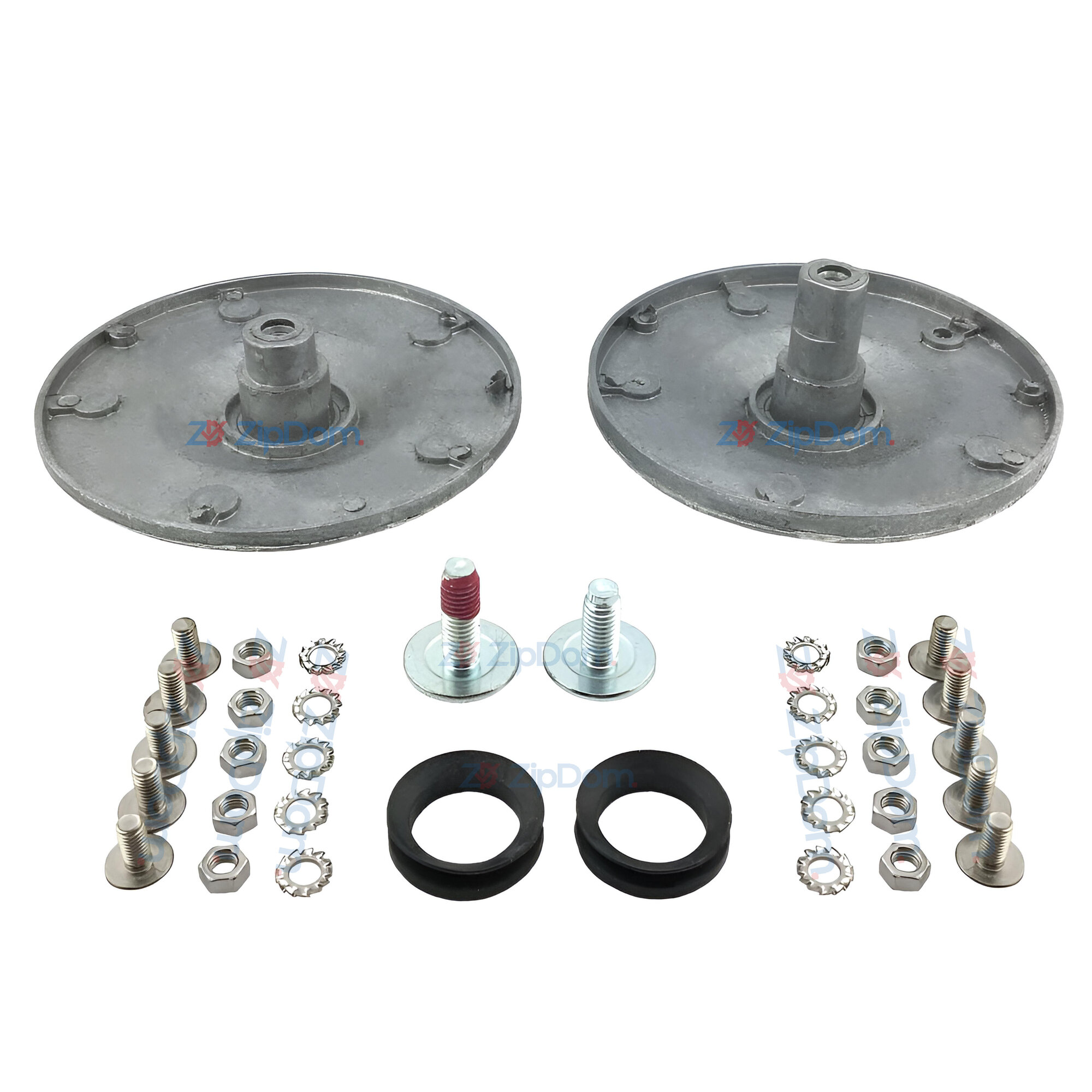 Комплект фланцев 2 шт. в комплекте с крепежами подходят для барабана стиральной машины Indesit, Whirlpool, COD085 C00311598 резьба-M8, 480110100802, SPD013WH