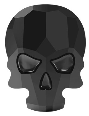 Страз неклеевой 2856-DX24, кристалл 7.5x10 мм, цвет чёрный Jet 280, в пакете, для рукоделия