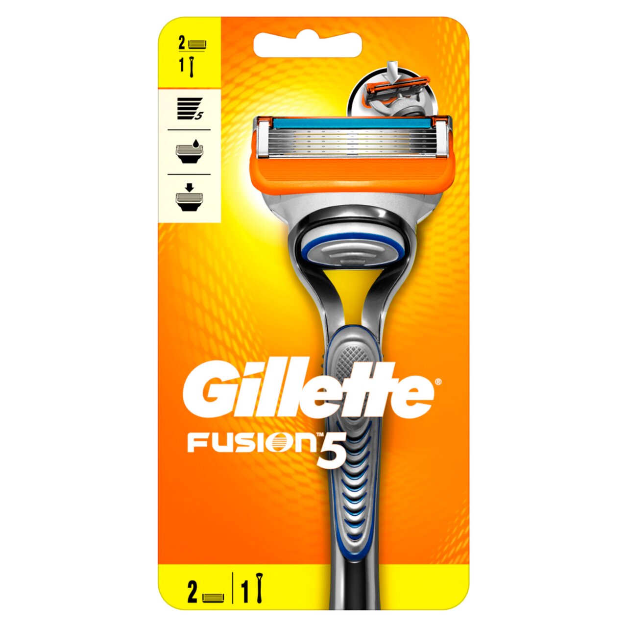 GILLETTE Fusion станок для бритья мужской набор с двумя кассетами для гладкого бритья