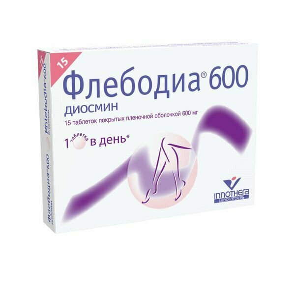 Флебодиа 600 таблетки п/о плен. 600мг 15шт