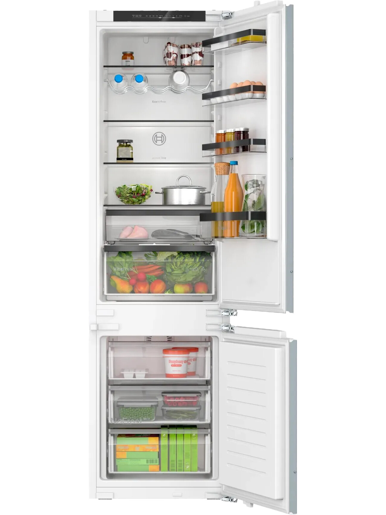 Встраиваемый холодильник Bosch KIN96SFD0, NoFrost, 215 л + 75 л, зона свежести VitaFresh XXL, класс D