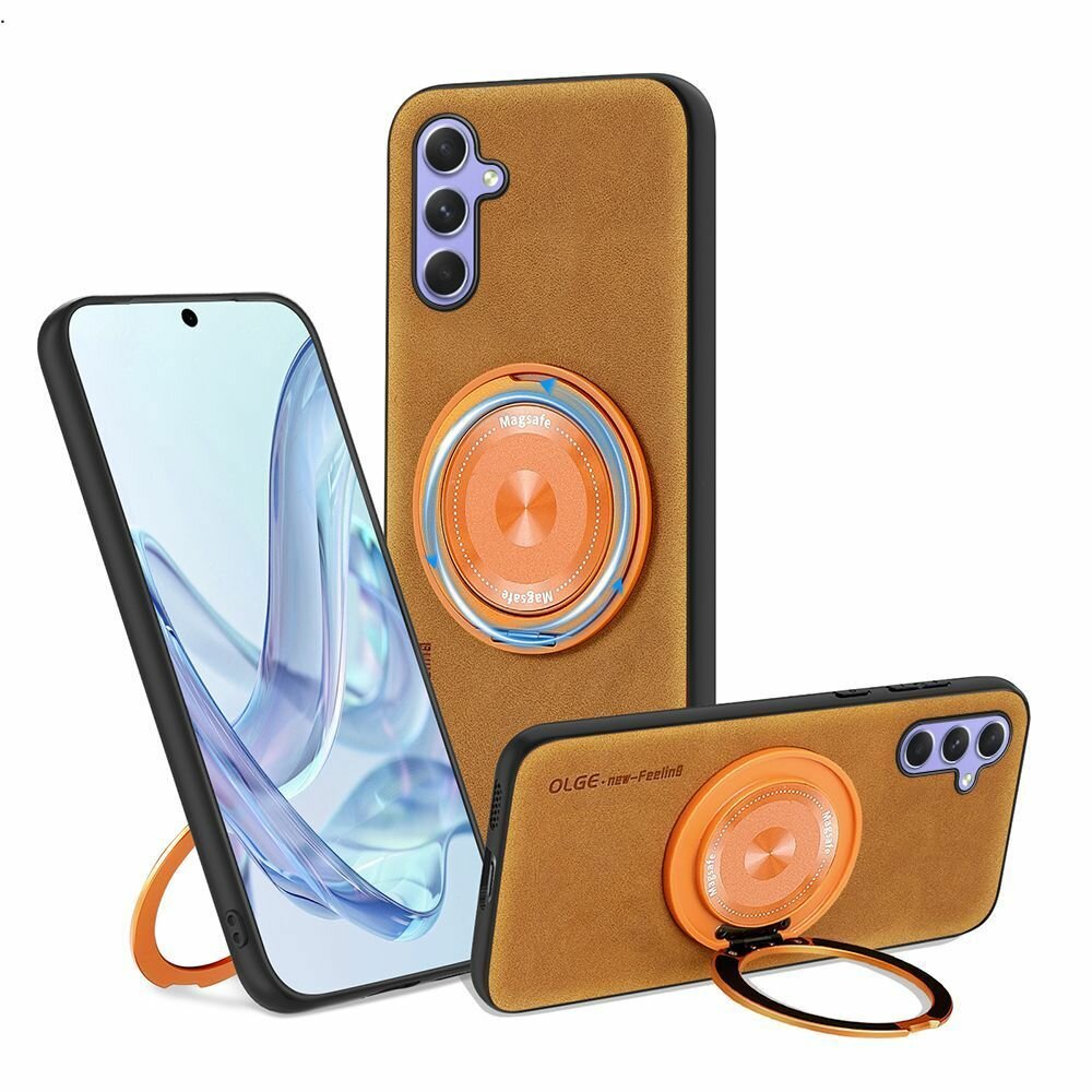 Чехол на Самсунг Галакси A55 5G с поддержкой MagSafe/ Чехол для Samsung Galaxy A55 5G с вращающимся на 360 градусов кронштейном, сильным магнитом, автомобильный держатель