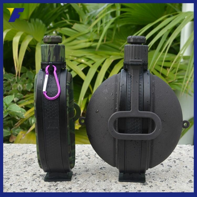 Фляга складная, для воды, силикон, 580мл, эргономичная форма, черная