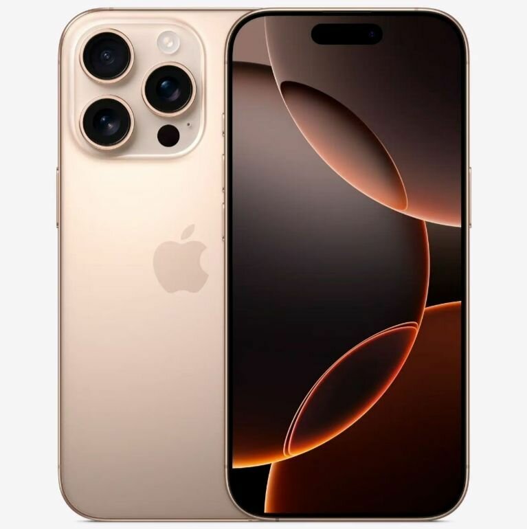 Смартфон Apple iPhone 16 Pro, 1 TB, цвет Desert Titanium, (пустынный титан)