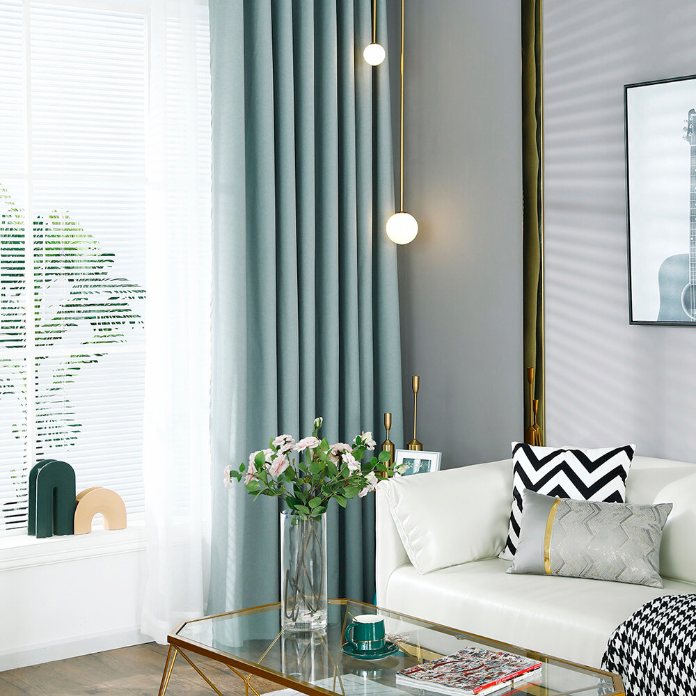 Плотные шторы для спальни, изолированные шторы для гостиной, комплект из 2 панелей (53*83 дюйма)