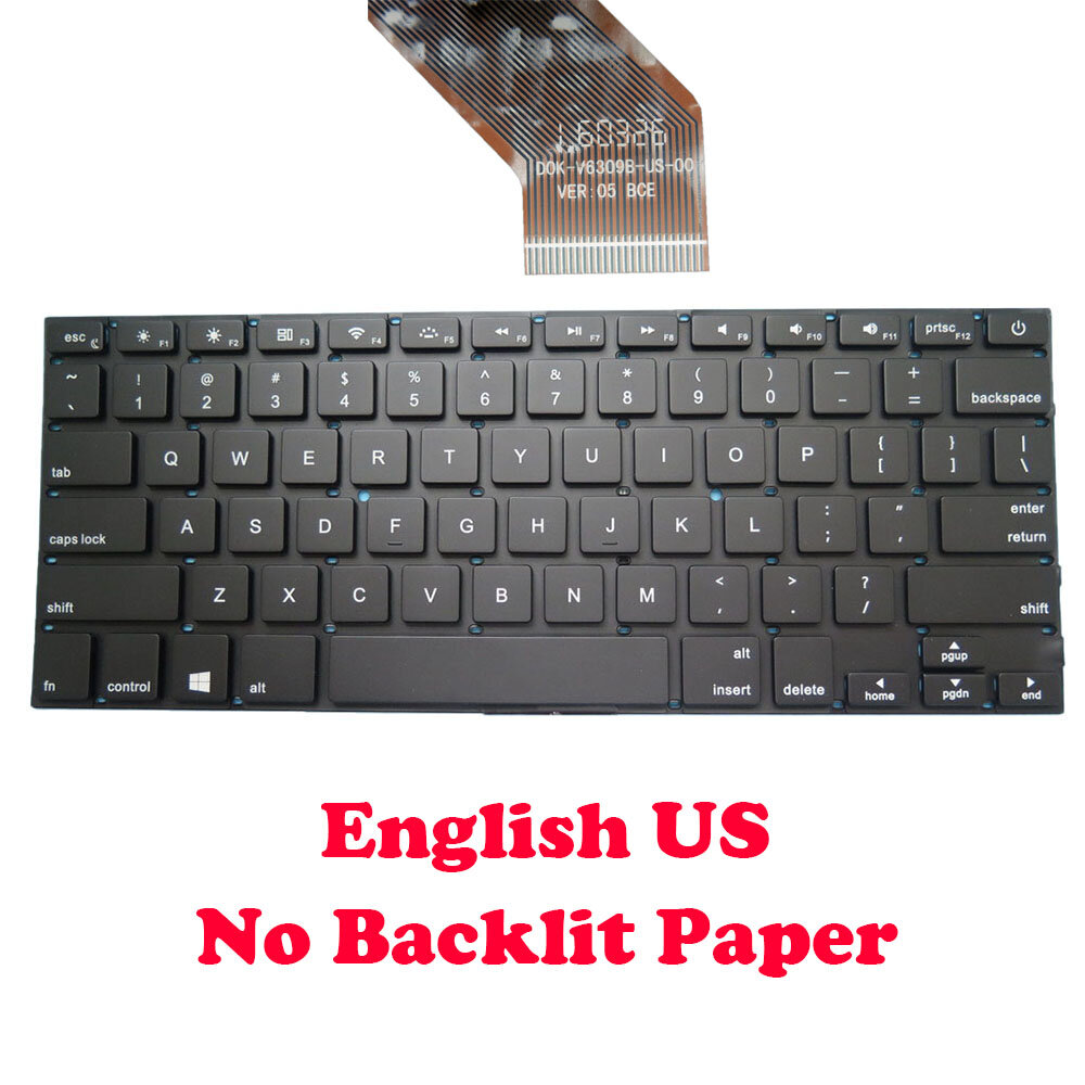 Бумажная клавиатура ноутбука без подсветки для ENZ C16S C16B США, без рамки, без подсветки
