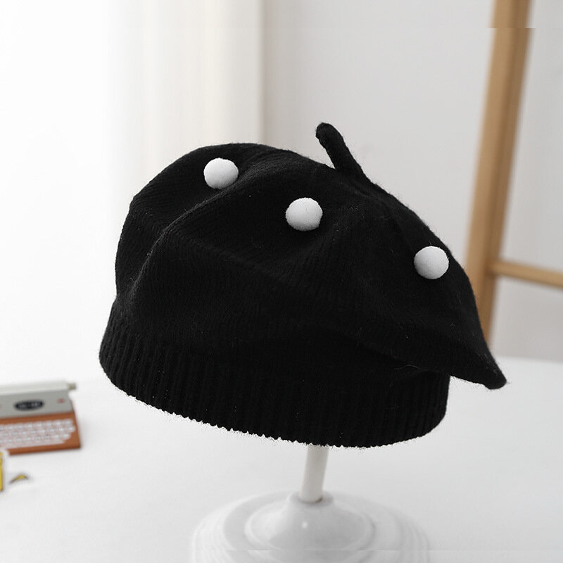 Детские шапки весенне-осенние, однотонные, универсальный вязаный берет для младенцев и маленьких детей, зимняя вязаная шерстяная шапка для мужчин и женщин.