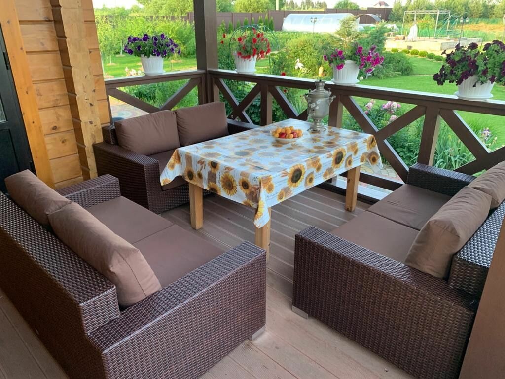 Диван из искусственного ротанга Майами 2х местный, цвет под "красное дерево"