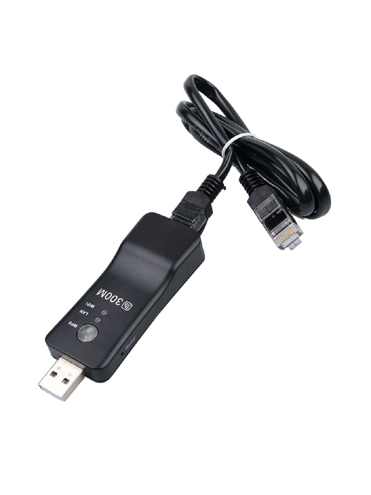 1 Set 300Mbps Universal Wireless TV Wifi Adapter Network Card RJ-45 Wi-fi WPS Repeater AP Mode