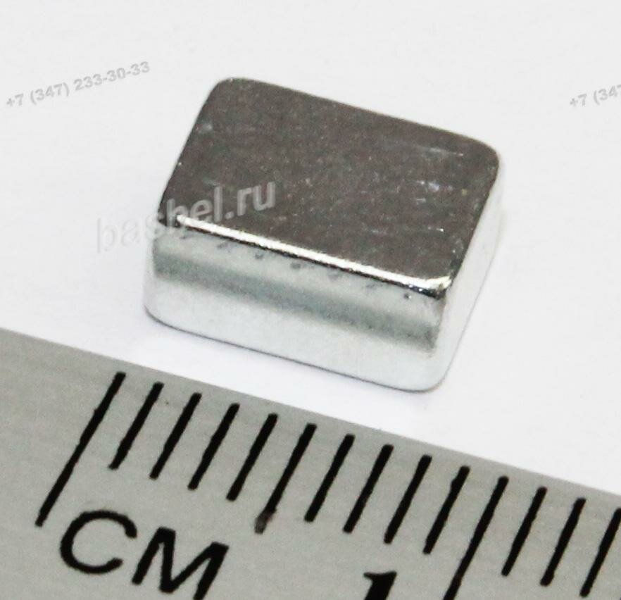 Магнит прямоугольный P 8x6x4 N35, неодимовый