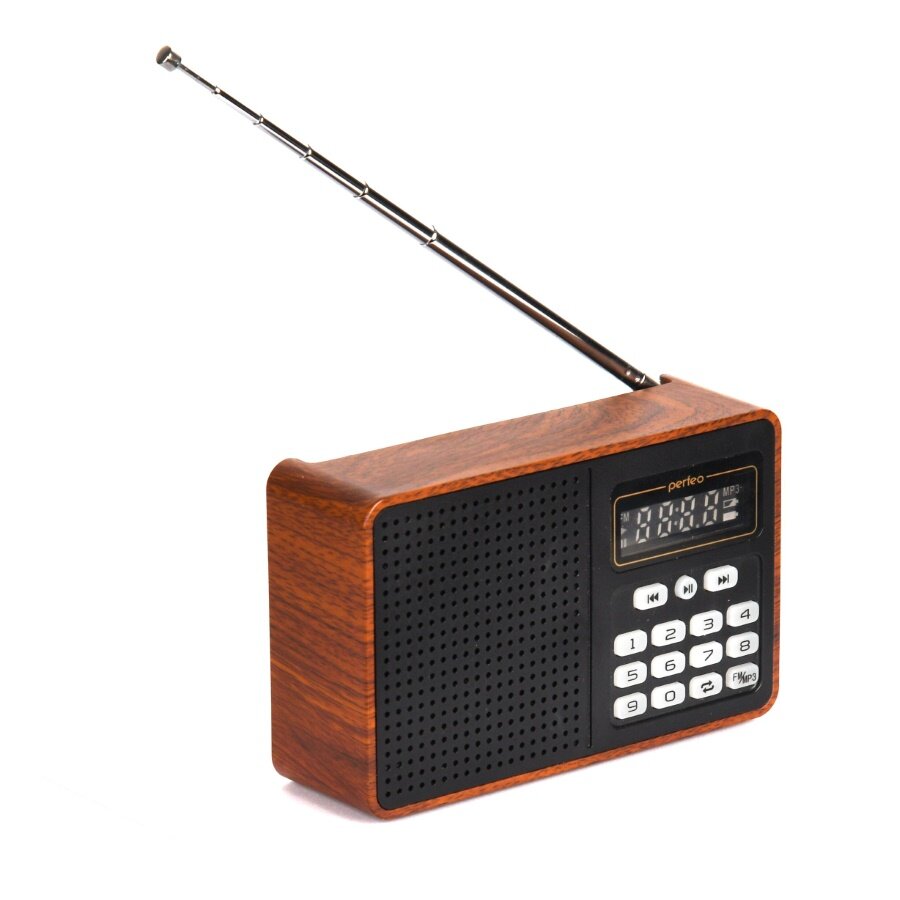 Радиоприемник PERFEO цифровой ALPINIST FM+ 70-108МГц/ MP3/ питание USB или 18650/ коричневый