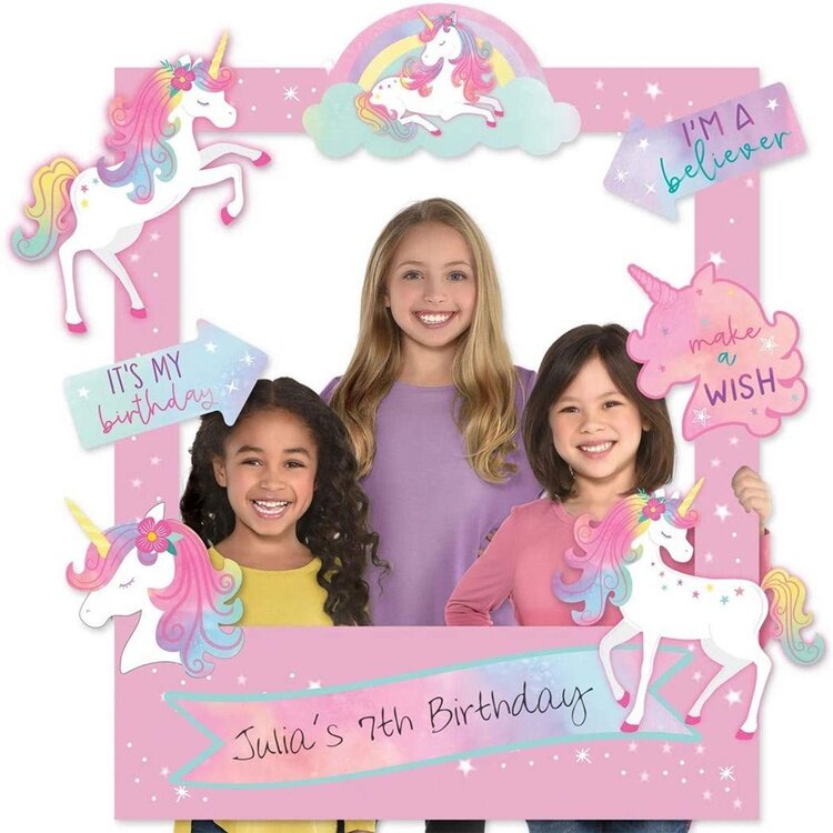 Комплект для селфи КНР Happy Birthday, единорог, 15 шт