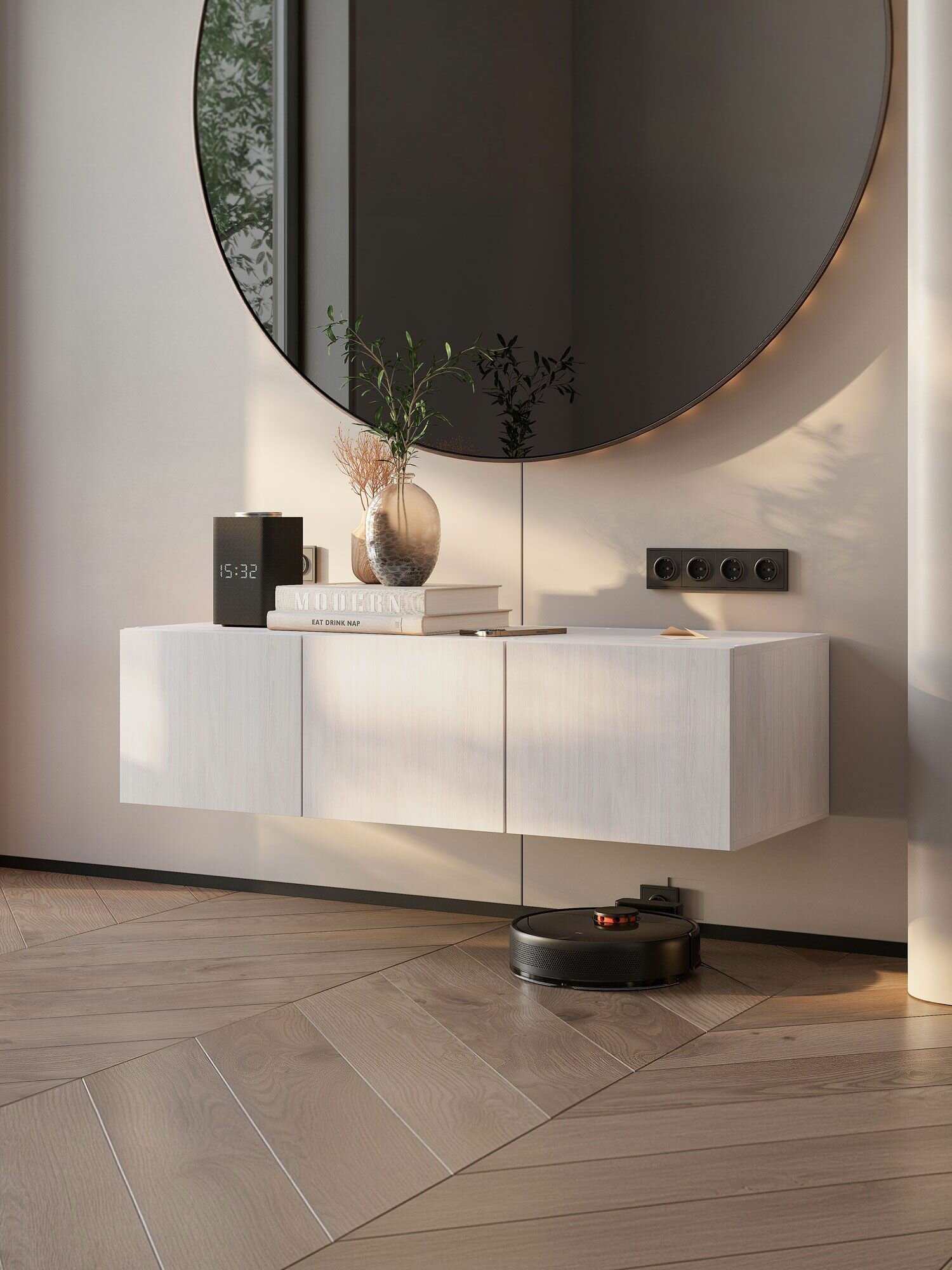 Навесной шкаф Браво, 131х50.4х35, Белый ясень